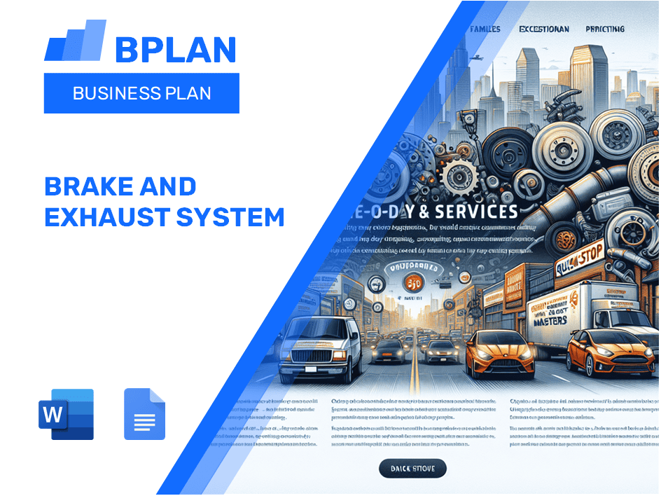 Brake and Exhaust System Business Plan - BPlan AI