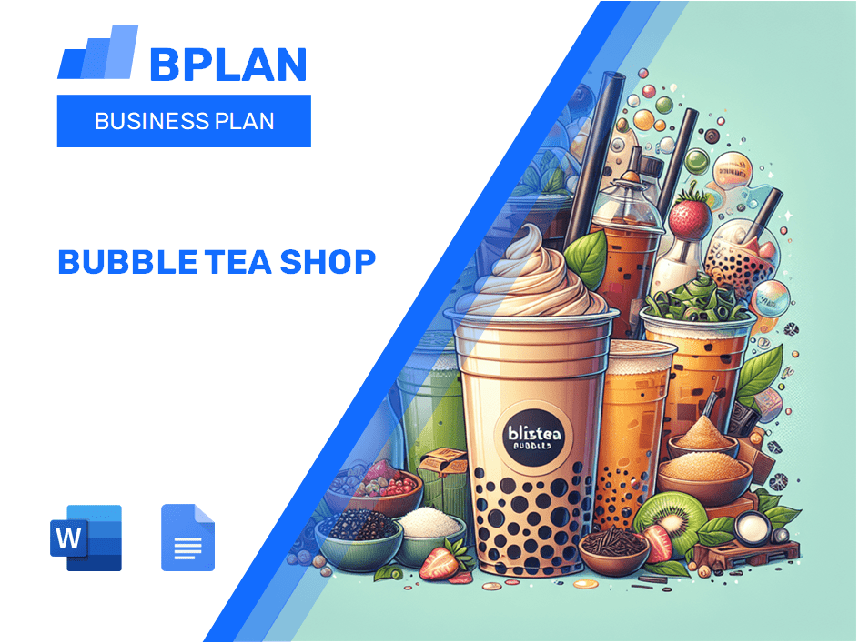 Bubble Tea Shop Business Plan Template - BPlan AI