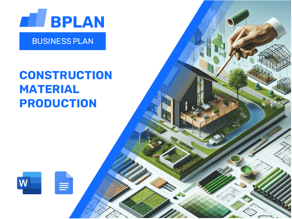 Construction Material Production Business Plan Template - BPlan AI