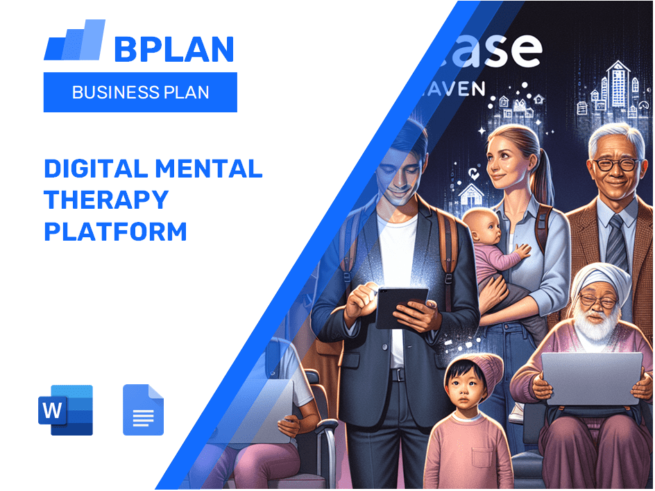 Digital Mental Therapy Platform Business Plan Template - BPlan AI