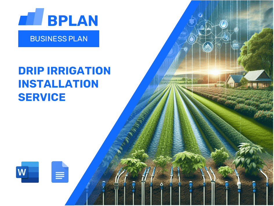 Drip Irrigation Business Plan Template - BPlan AI