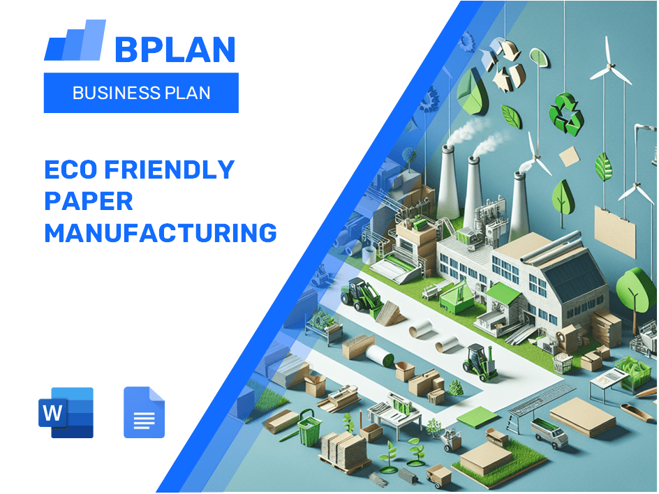 Eco-Friendly Paper Manufacturing Business Plan Template