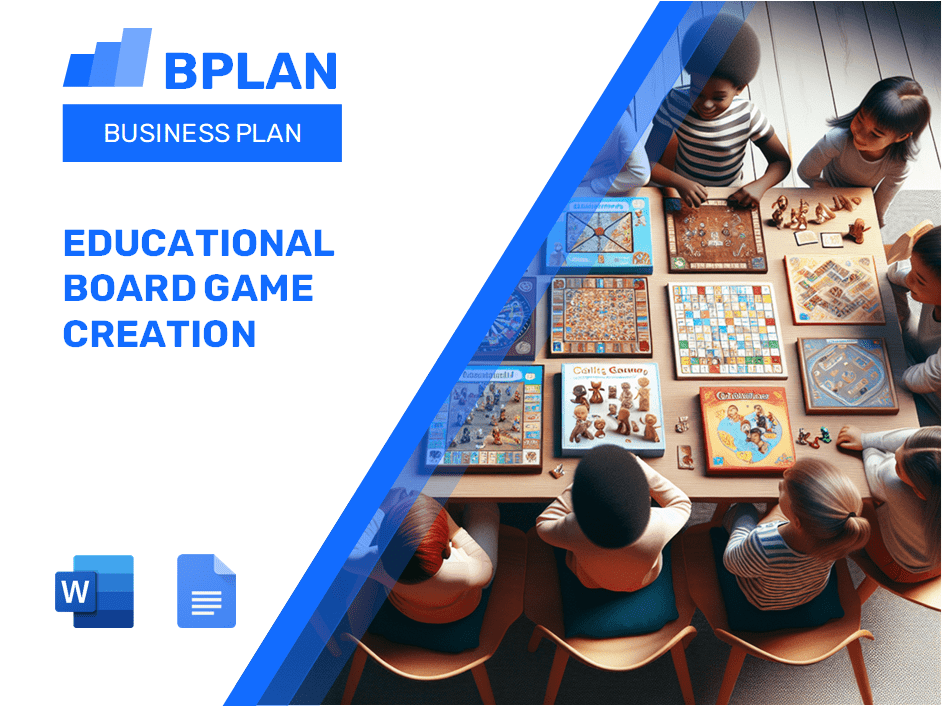 Educational Board Game Business Plan Template - BPlan AI