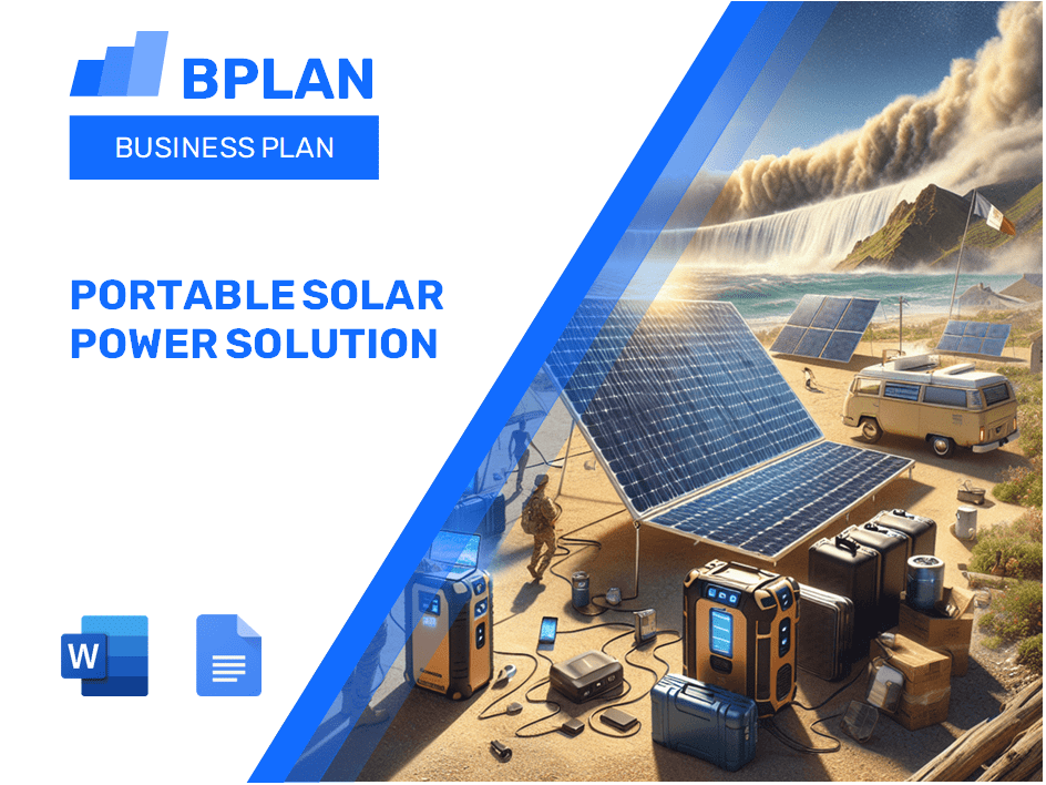 Portable Solar Power Business Plan - BPlan AI