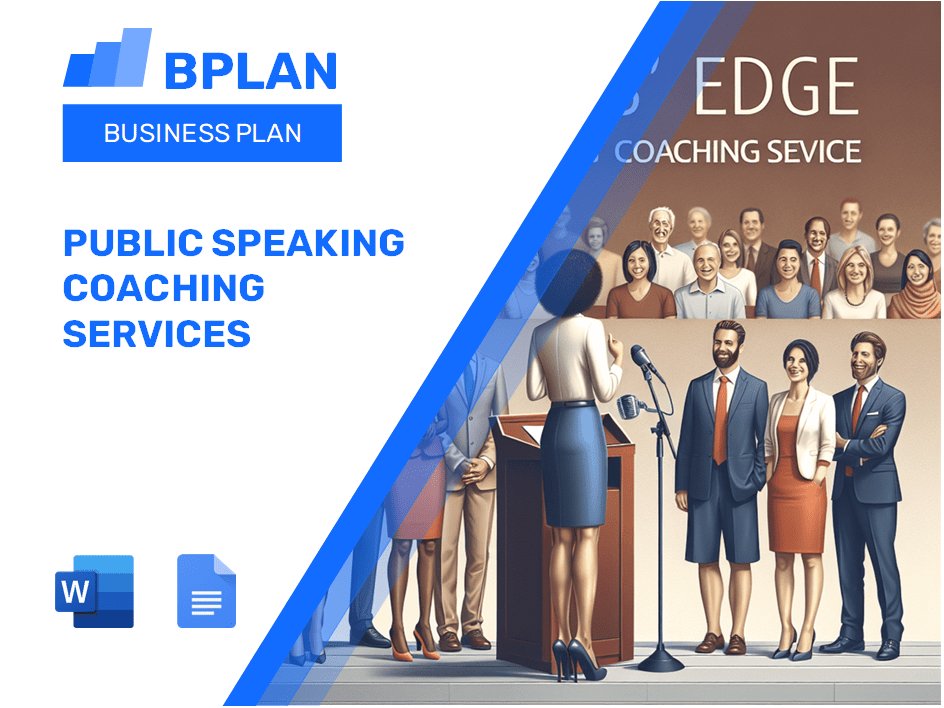 Public Speaking Coaching Business Plan Template - BPlan AI