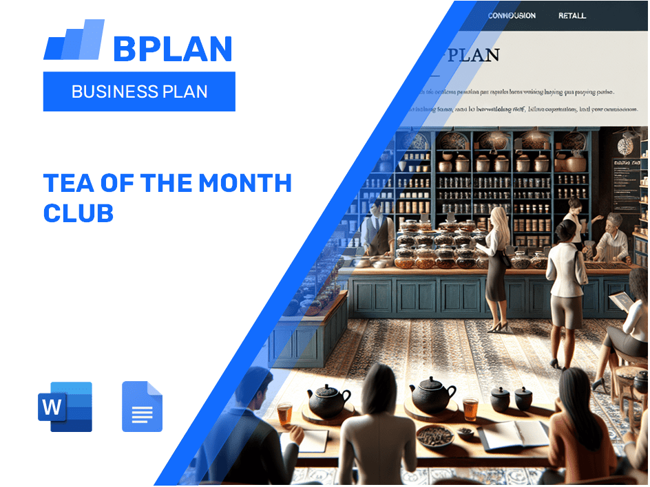 Tea Business Plan Template