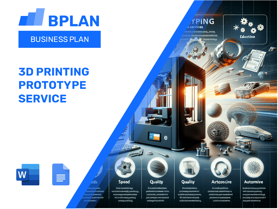 3D Printing Business Plan Template - BPlan AI