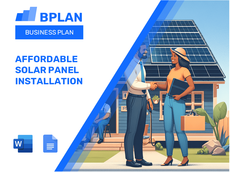 Solar Panel Installation Business Plan Template