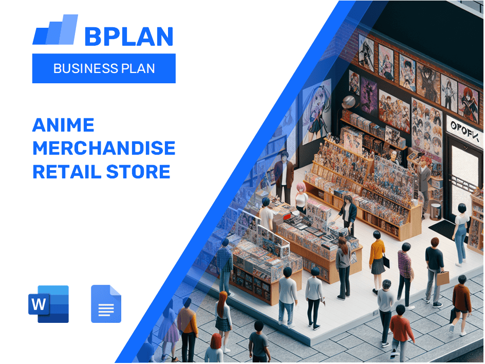 Anime Merchandise Retail Store Business Plan Template