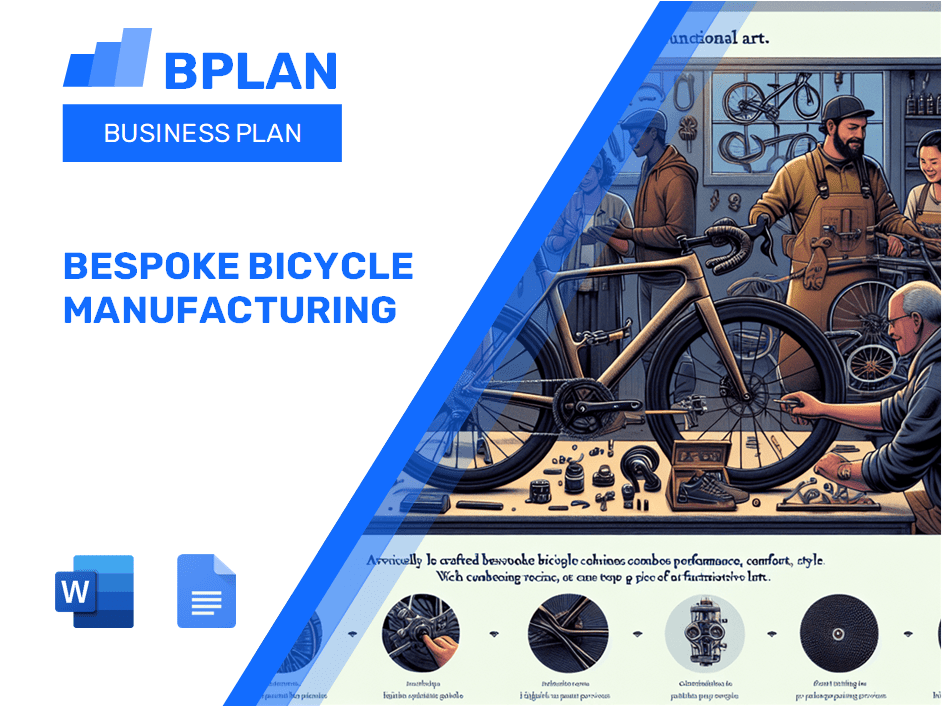 Bespoke Bicycle Manufacturing Business Plan Template