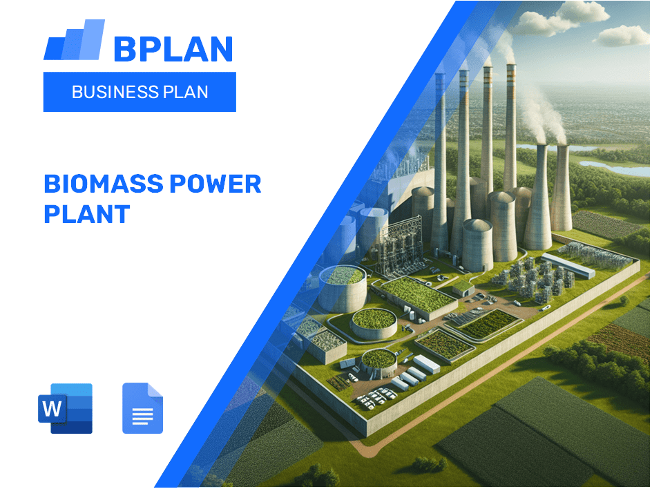 Biomass Power Plant Business Plan Template