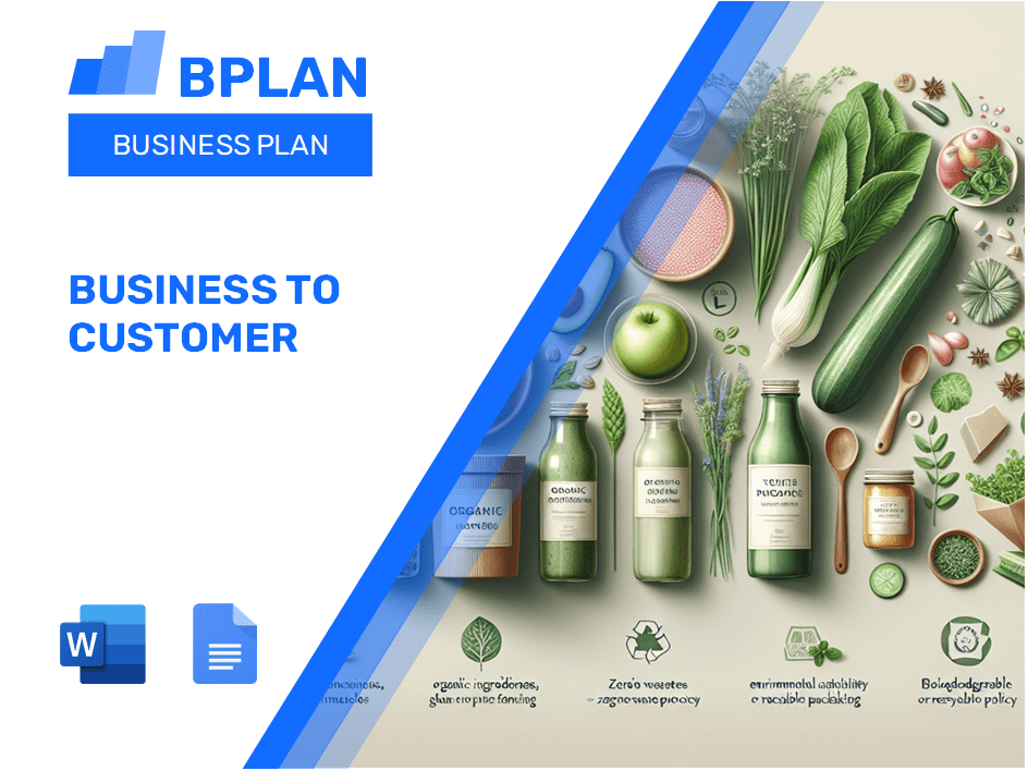 Business To Customer (B2C) Business Plan Template