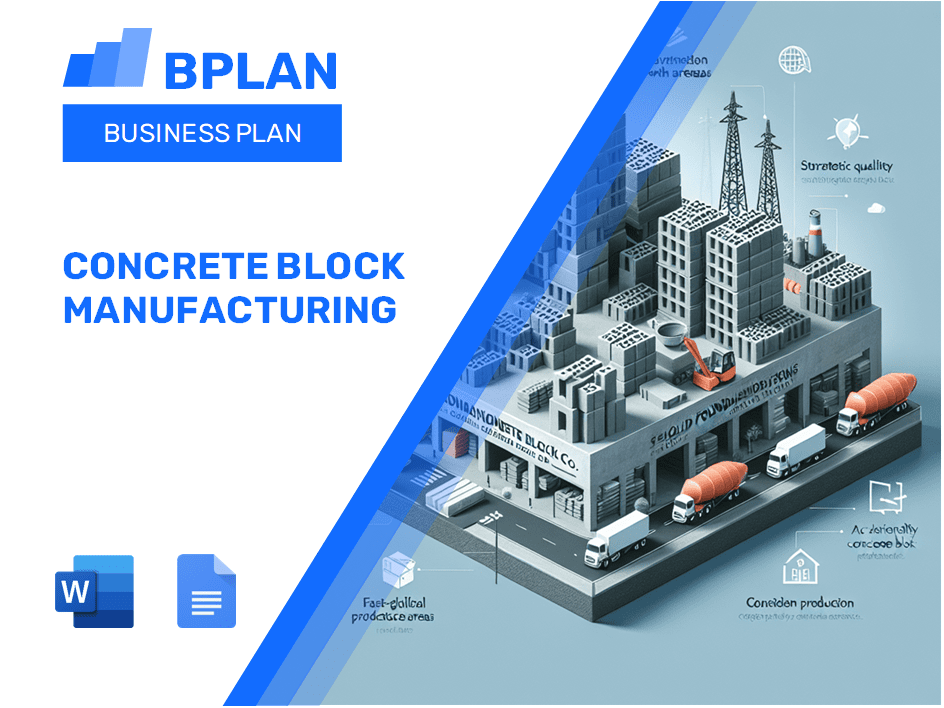 Concrete Block Business Plan Template (2024)