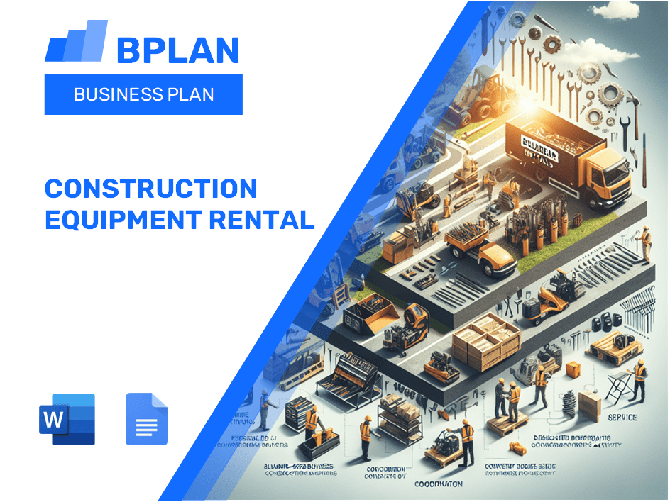 Construction Equipment Rental Business Plan