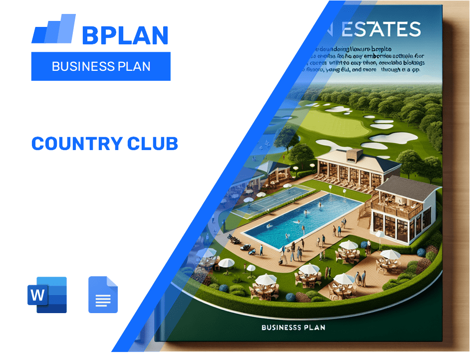 Country Club Business Plan Template