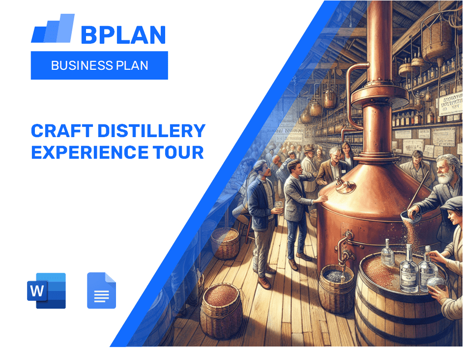 Craft Distillery Experience Tour Business Plan Template