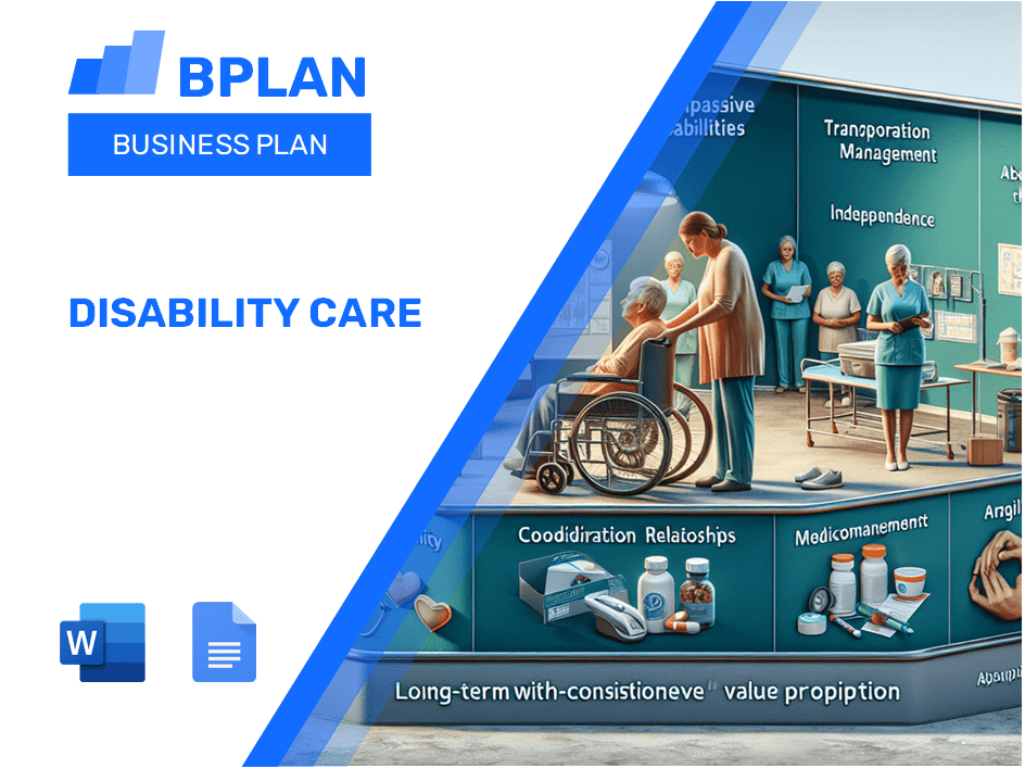 Disability Care Business Plan Template