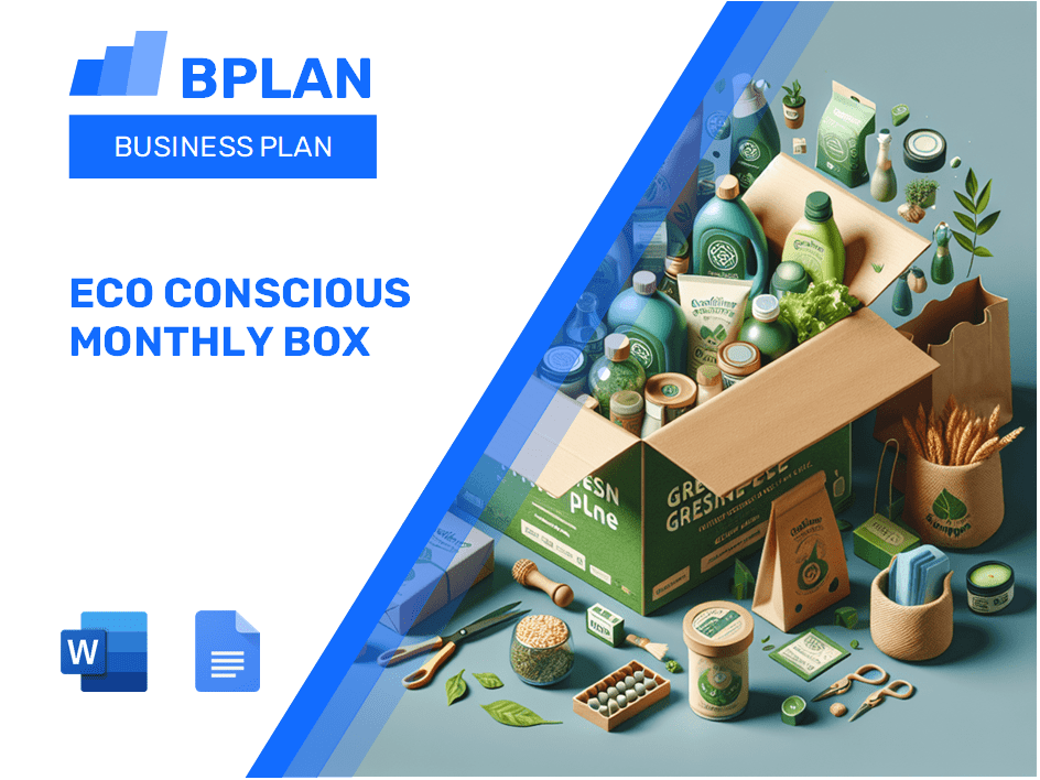 Eco-Friendly Monthly Box Business Plan Template - BPlan AI