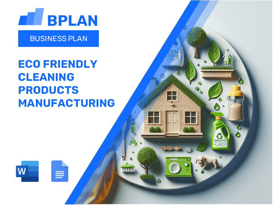 Eco Friendly Cleaning Products Manufacturing Business Plan