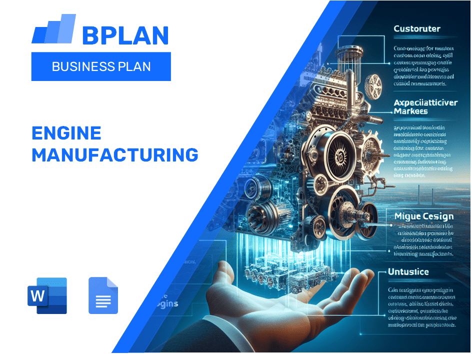 Engine Manufacturing Business Plan Template