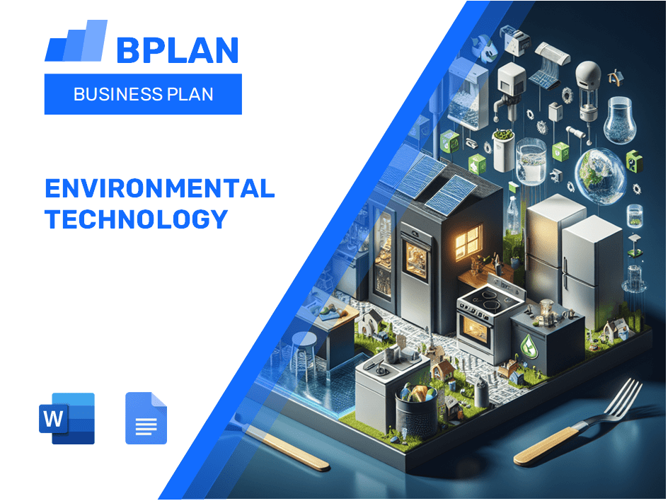 Environmental Technology Business Plan