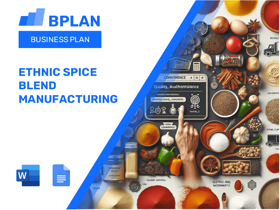 Ethnic Spice Blend Business Plan Template