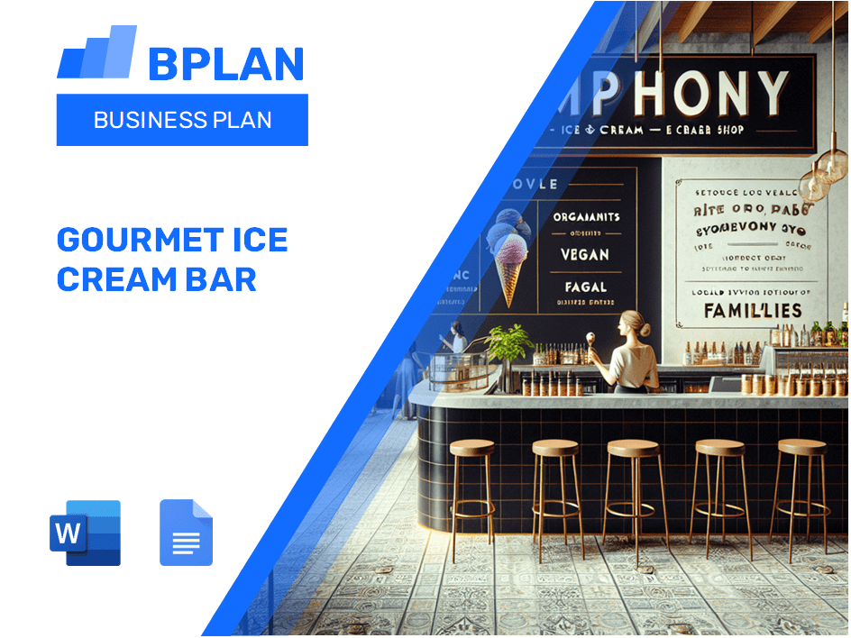 Gourmet Ice Cream Bar Business Plan Template - BPlan AI