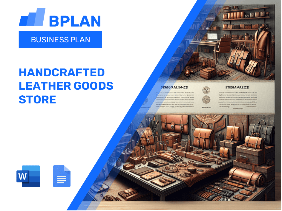 Handcrafted Leather Goods Store Business Plan Template