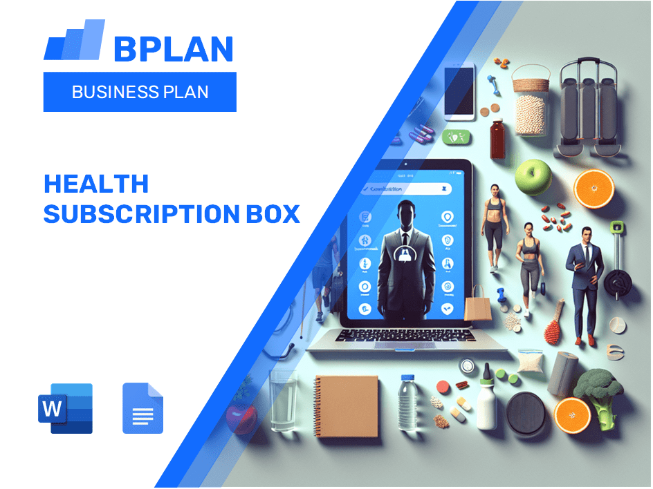 Health Subscription Box Business Plan