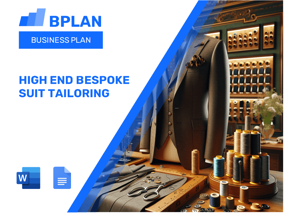 Bespoke Suit Tailoring Business Plan - BPlan AI