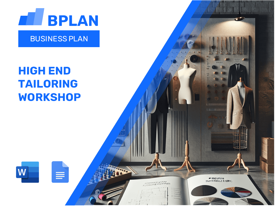 High End Tailoring Business Plan Template