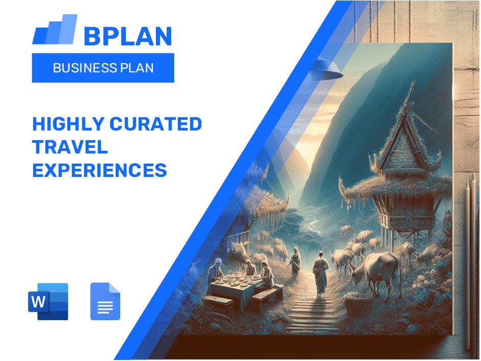 Travel Experiences Business Plan Template