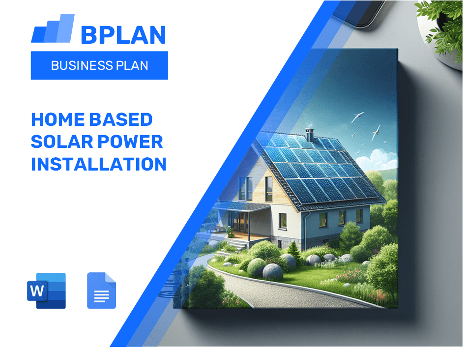 Home Based Solar Power Installation Business Plan - BPlan AI