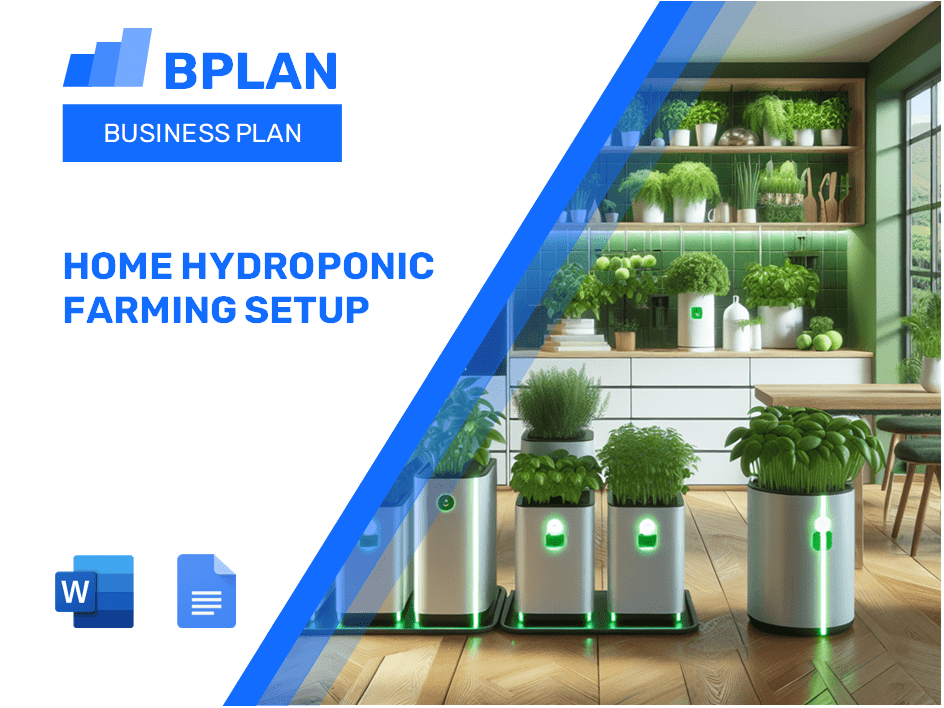 Home Hydroponic Farming Business Plan Template - BPlan AI