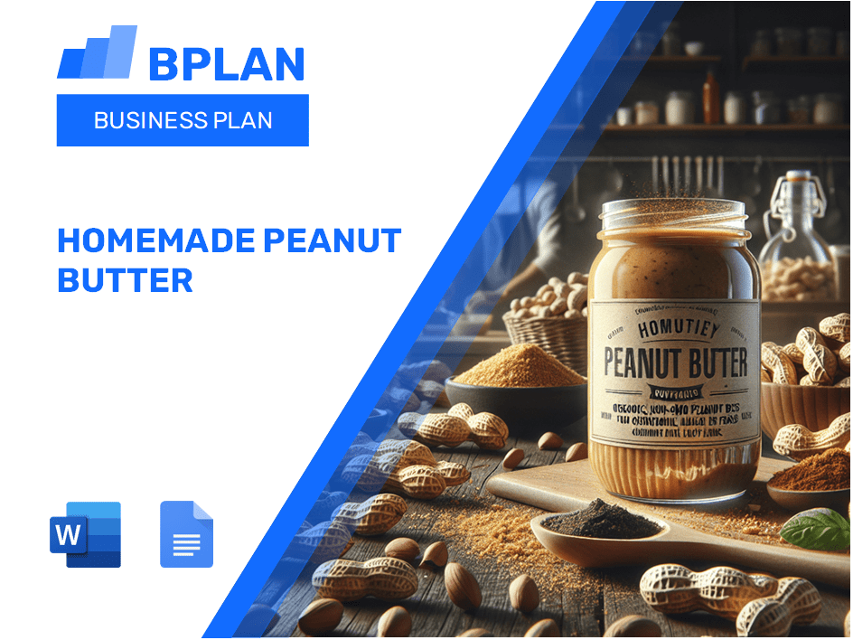 Homemade Peanut Butter Business Plan Template