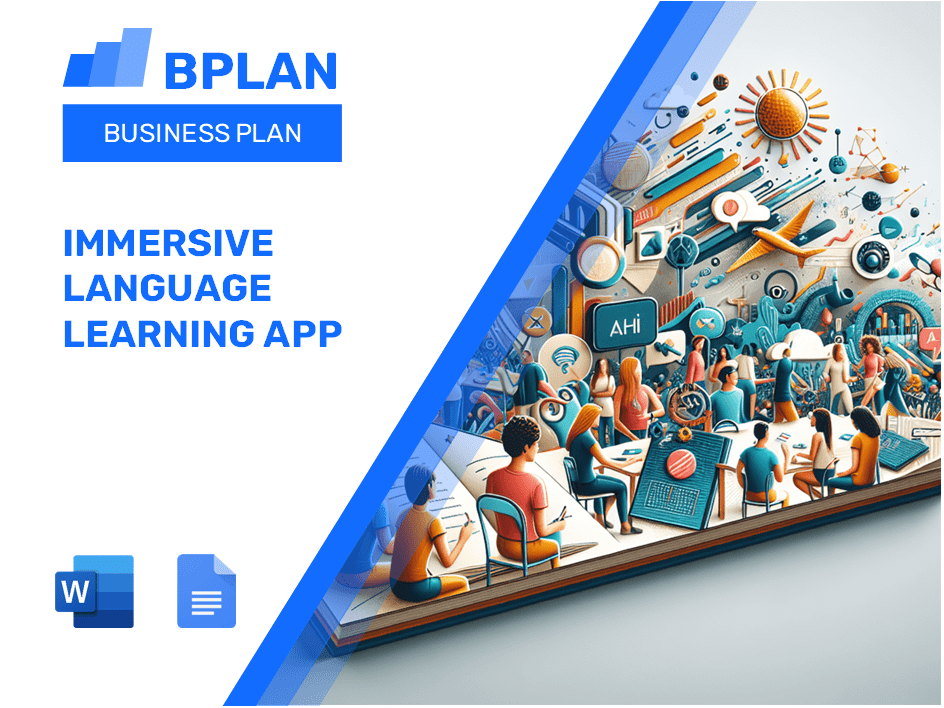 Immersive Language Learning App Business Plan Template - BPlan AI
