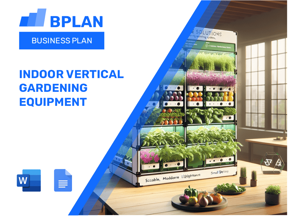Indoor Vertical Gardening Business Plan Template