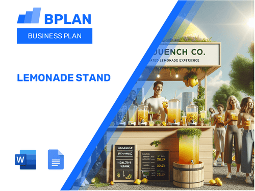 Lemonade Stand Business Plan Template