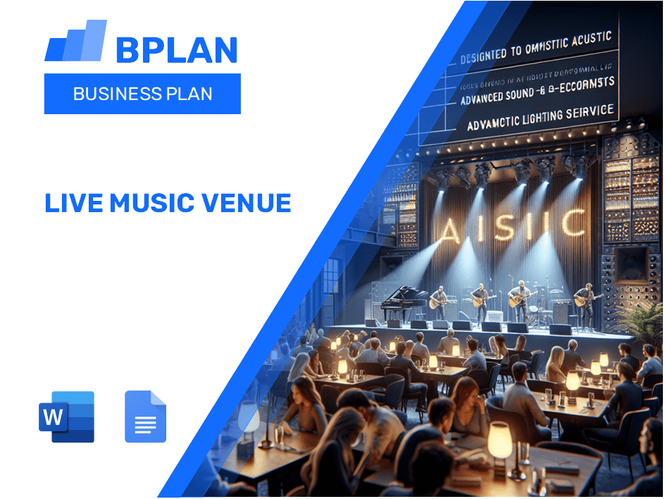 Live Music Venue Business Plan Template - BPlan AI