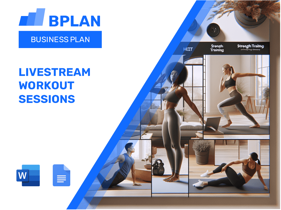 Livestream Workout Business Plan Template