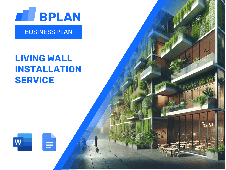 Living Wall Installation Business Plan Template - BPlan AI
