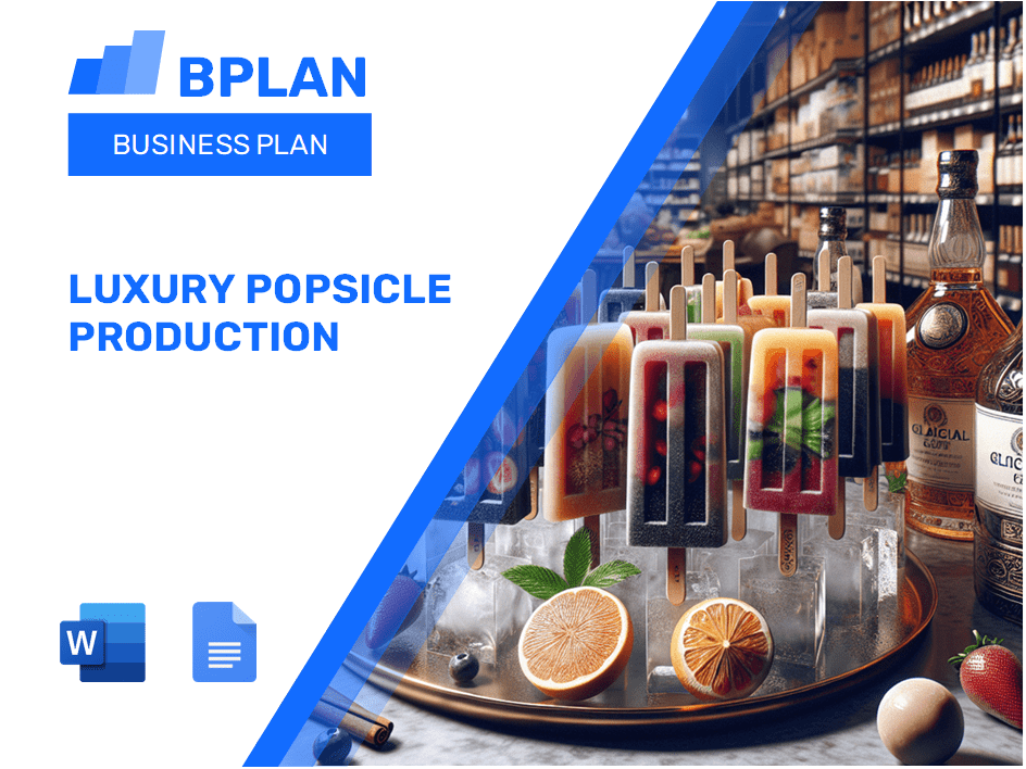 Luxury Popsicle Business Plan Template - BPlan AI