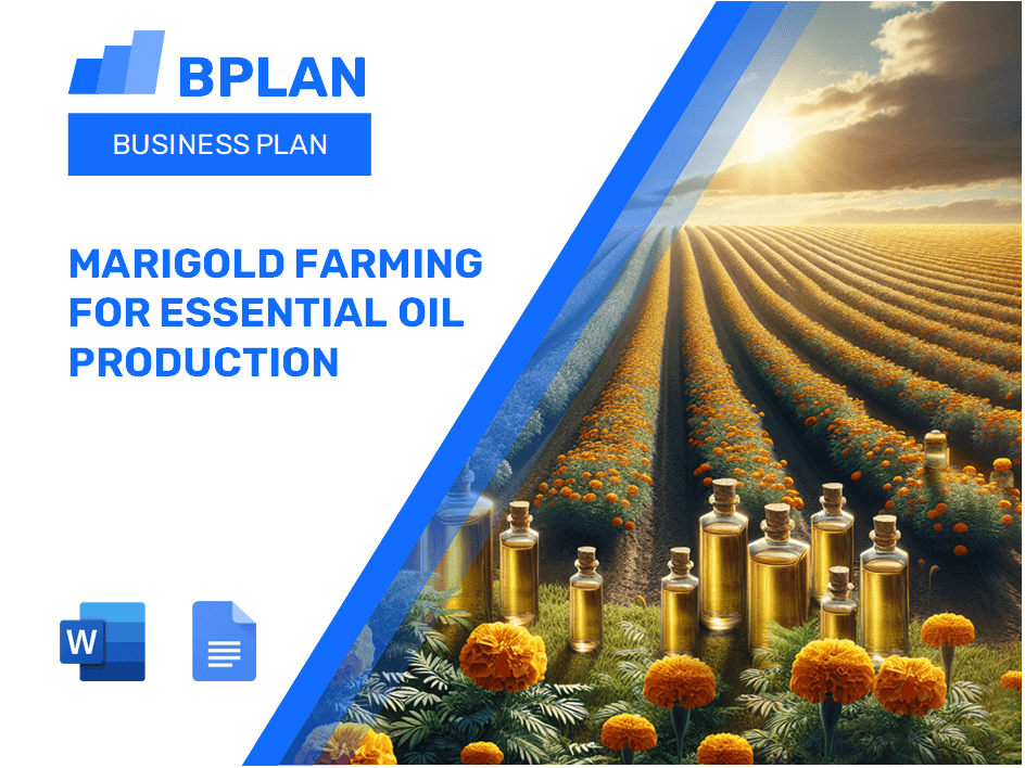 Marigold Farming Business Plan Template