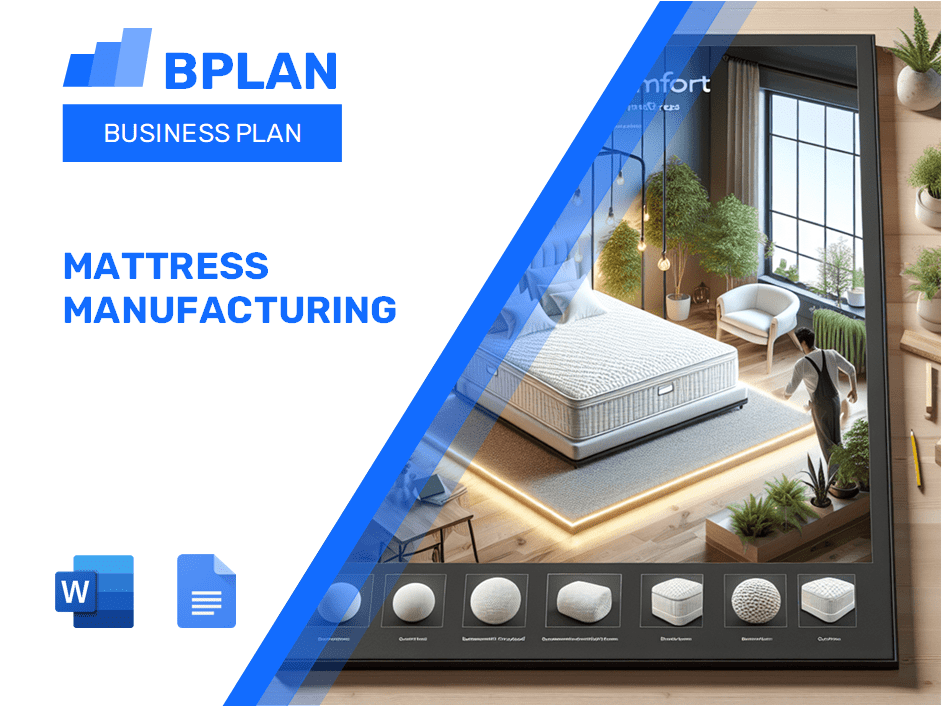 Mattress Manufacturing Business Plan Template - BPlan AI