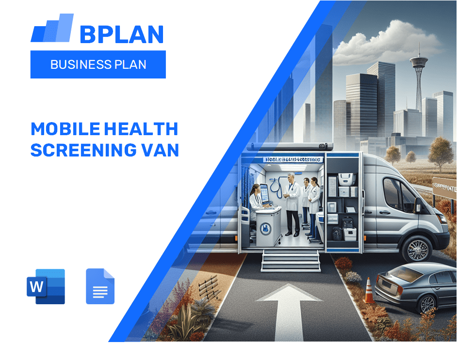 Mobile Health Screening Van Business Plan Template