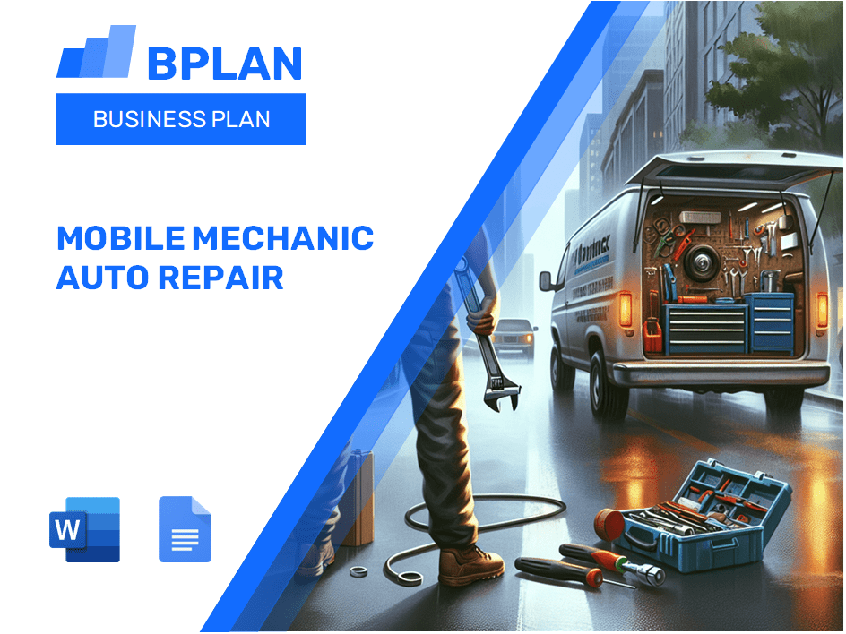 Mobile Mechanic Business Plan Template (2024)