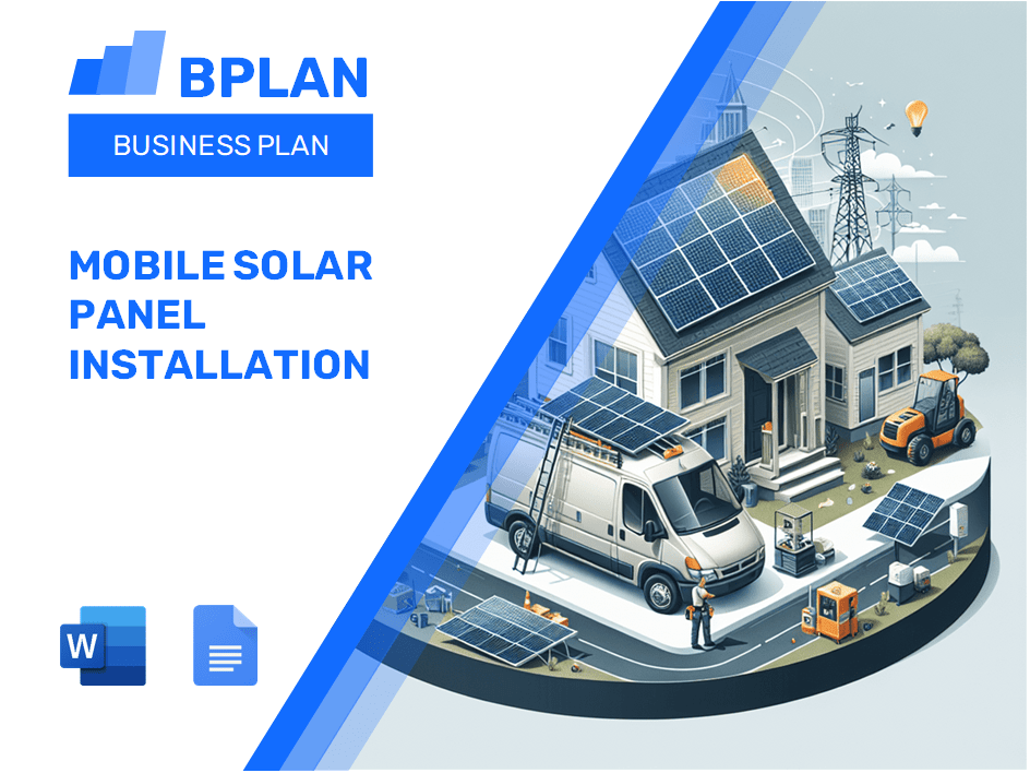 Mobile Solar Panel Installation Business Plan Template - BPlan AI