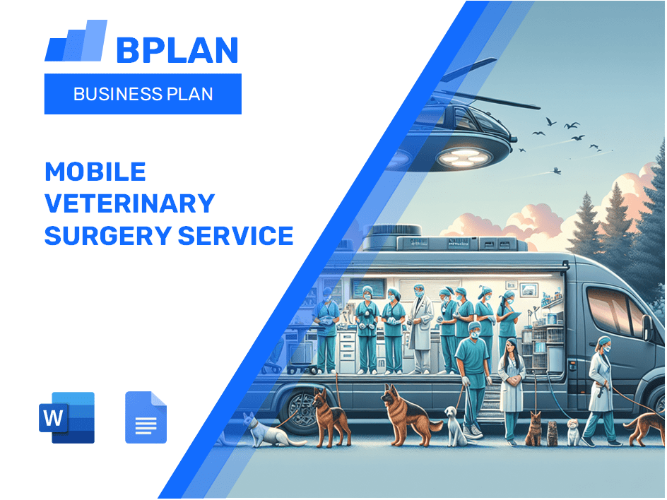 Mobile Veterinary Surgery Business Plan Template - Business Plans Shop