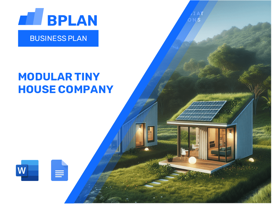 Modular Tiny House Business Plan Template - BPlan AI