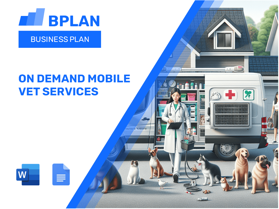 On Demand Mobile Vet Services Business Plan Template - BPlan AI
